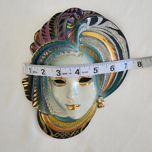 Ceramic mask | Wall Decor | Ceramic Mask Made In Italy Gems Glitter ...